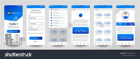 Design Of Mobile App Ui Ux Gui Set Of User Royalty Free Stock Vector Avopix Com