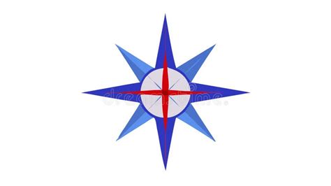 Compass Rose Navigation Direction Icon Adventure Travel Vector Design