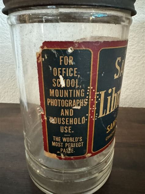 stanford s library paste jar with label ebay
