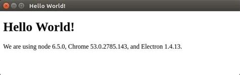 Electron Hello World Electron 教程
