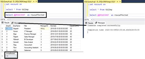 Microsoft Business Intelligence Set Nocount On Off Statement In Sql Server