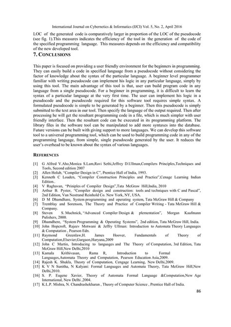 SOFTWARE TOOL FOR TRANSLATING PSEUDOCODE TO A PROGRAMMING LANGUAGE PDF