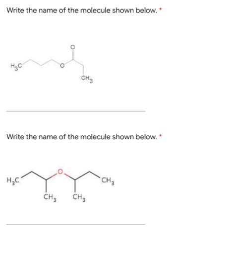 Solved Write The Name Of The Molecule Shown Below Ch Ch Chegg Com