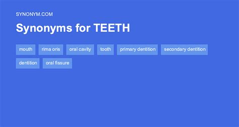 Another Word For Teeth Synonyms And Antonyms