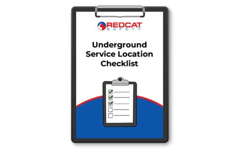 Underground Service Location Checklist Redcat Safety