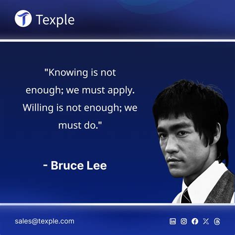 texple on linkedin motivationmonday brucelee corporateworld actionspeaks…