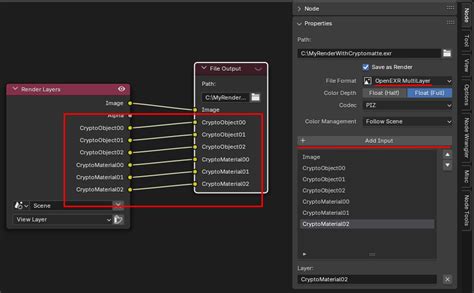 File Output Node Bug With Multilayer Exrs Cryptomatte Blender