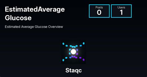 Estimated Average Glucose Staqc Track And Analyze Your Health Data