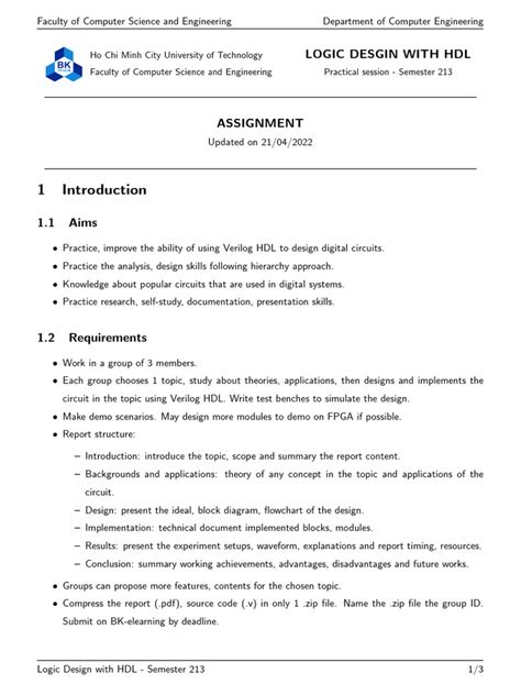 Hdl Assignment Pdf Hardware Description Language Digital Electronics