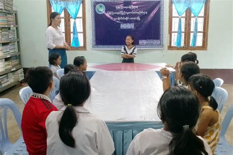 တာလေမြို့၊ လူထုအခြေပြုဗဟိုဌာန Community Centre ခန်းမ၌ ပုံပြောပြိုင်ပွဲနှင့် ဉာဏ်စမ်းပြိုင်ပွဲက