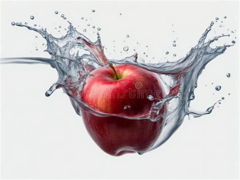 Apple Drop Into Splash Water Background Stock Illustration Illustration Of Splash Juice