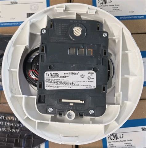 System Sensor Pc2wl Lf White Ceiling Mount Low Frequency Sounderstrobe