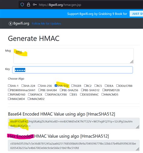 242 Hmac Online Tool