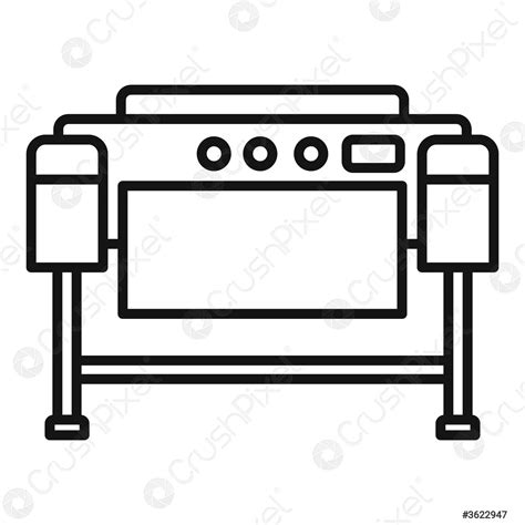 Printer Plotter Icon Outline Style Stock Vector 3622947 Crushpixel