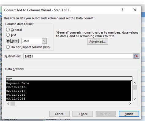 Solved How To Replicate A Excel Text To Column Date Conve