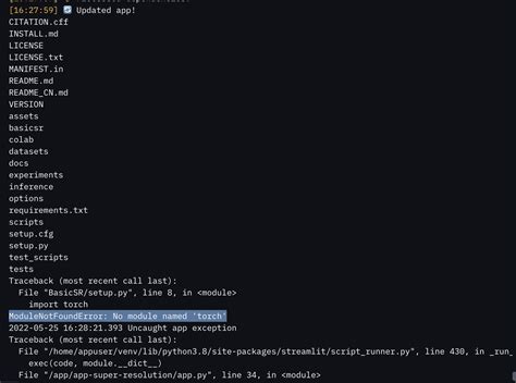 Pip Install Basicsr No Module Named Torch Community Cloud Streamlit