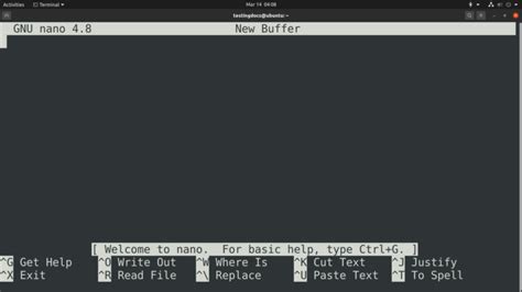 Nano Linux Command Testingdocs