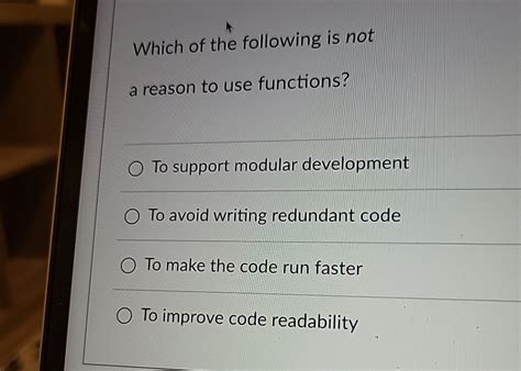Solved Which Of The Following Is Not A Reason To Use Chegg