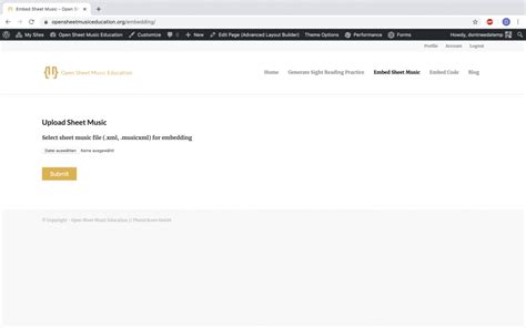 How To Generate The Embed Code For MusicXML Sheet Music Open Sheet Music Education