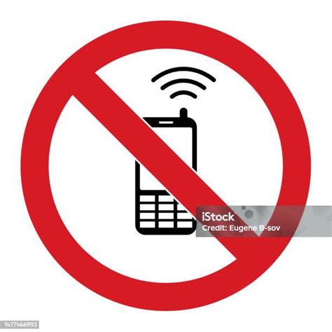 배경에 격리된 빨간색 교차 원의 전화 또는 스마트폰 실루엣 돌기에 대한 스톡 벡터 아트 및 기타 이미지 돌기 스마트폰