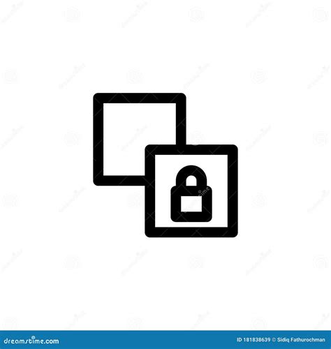 Duplicate Object Lock Icon Stock Vector Illustration Of Lock 181838639