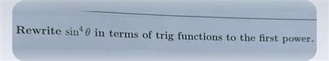 Trig Function Power Reduction Freshman College Pre Cal Rhomeworkhelp