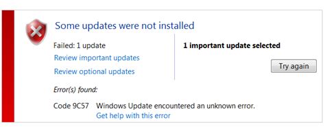 Ie10 Not Updating Error Code 9c57 Windows 7 Forums