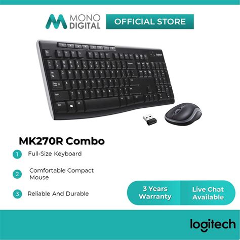 Logitech Mk270r Wireless Keyboard And Mouse Combo 920 006314 Shopee Malaysia
