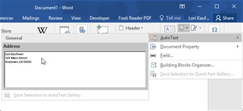 How To Quickly Insert Blocks Of Text In Microsoft Word With Autotext