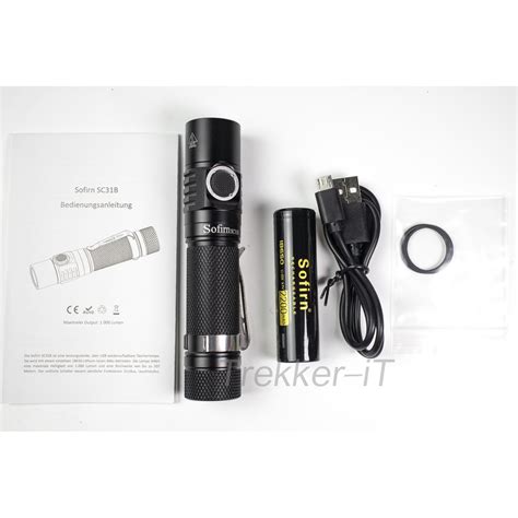 Sofirn Sc31b ไฟฉายแรงสูง 1000 Lumens ชาร์จ Usb แสง 5โหมด ครบชุด พร้อม