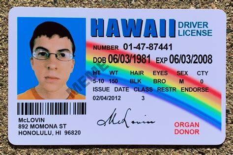 Tarjeta De Identificación De Mclovin De La Película Superbad Clean Remaster Print ImpresiÓn Hd
