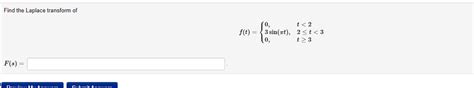 Solved Find The Laplace Transform Of Chegg