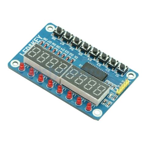tm1638 led display 7 segment 8 bit digital module 16 keys 8bit keyboard