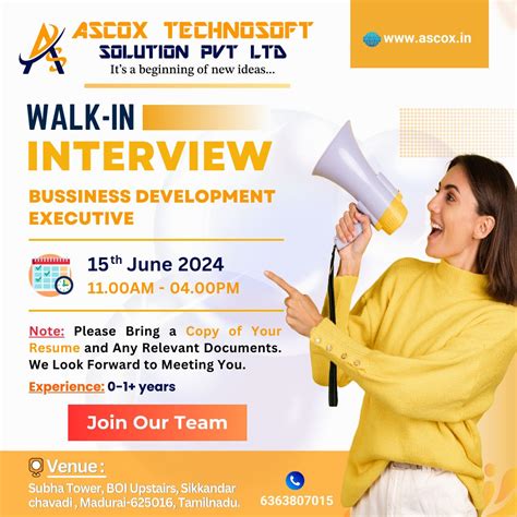 Ascox Technosoft Solution Pvt Ltd On Linkedin Businessdevelopment Walkininterview