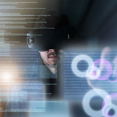 Coding In The Virtual World A Young Computer Programmer Wearing A Vr