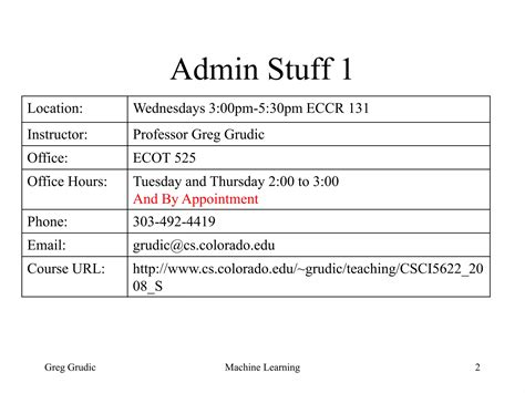 Machine Learning Csci 5622 Ppt