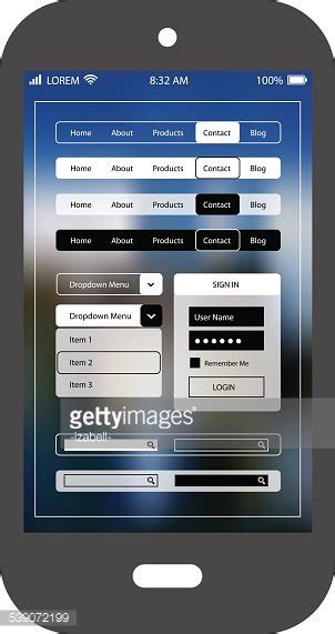 Flat Ui Design Smartphone Mobile App Template Stock Clipart Royalty Free FreeImages