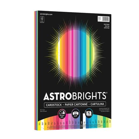 Astrobrights Color Cardstock 8 5 X 11 65 Lb 176 Gsm Spectrum