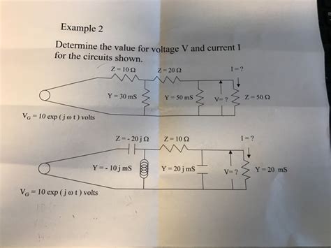 Solved Example Determine The Value For Voltage V And Chegg Com