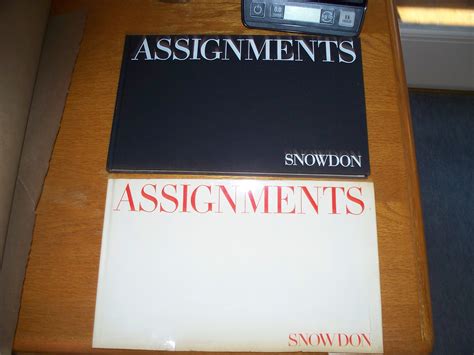 Assignments Signed By Snowdon Antony Armstrong Jones New Hardcover