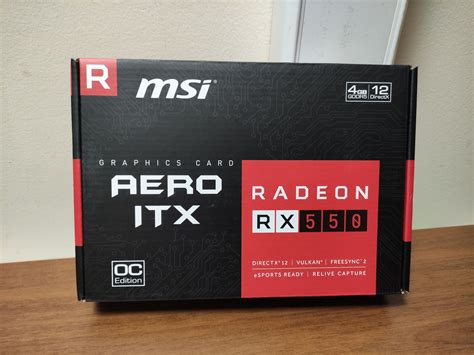 Видеокарта MSI Radeon RX 550 AERO ITX OC 4G RX 550 AERO ITX 4G OC ...