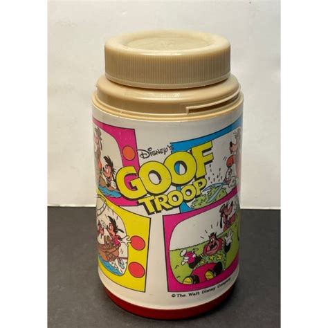Disney Dining Disney Goof Troop Thermos Goofy Aladdin 8 Oz Plastic