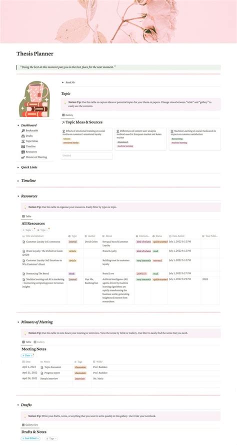 Student Thesis Notion Template Thesis Planner Dissertation Planner Student Thesis Notion Template Thesis Planner Dissertation Planner
