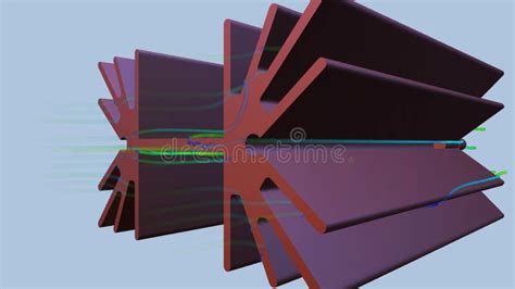 Industrial Heatsink Airflow Simulation Cfd Simulation Computational Fluid Dynamics Stock Video