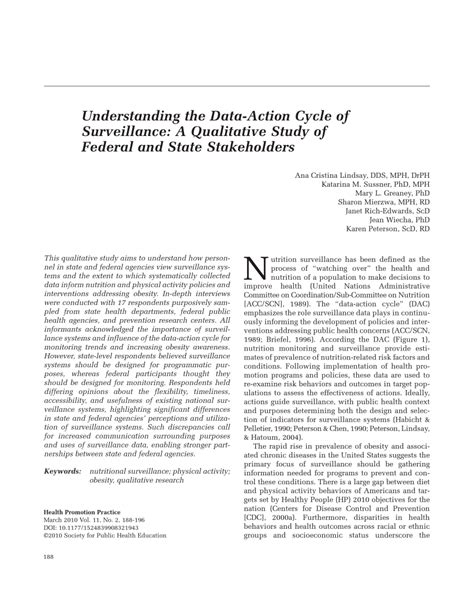 Pdf Understanding The Data Action Cycle Of Surveillance A