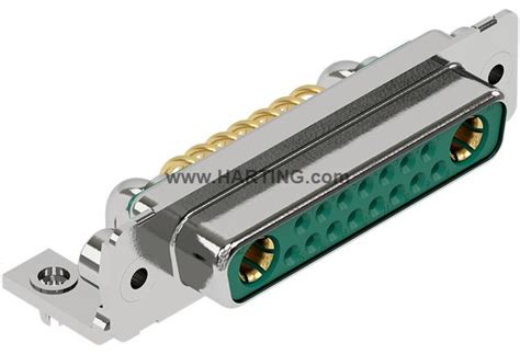 D Sub M 17w2 Ang Fe 20a Unc Nm30 Bl Harting Technology Group