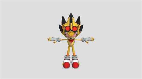 Fleetway Super Sonic Verison 1 5 Sonic Roams Download Free 3d Model By Snazzy Mela