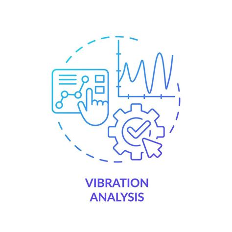 2d Gradient Icon Vibration Analysis Concept Isolated Vector