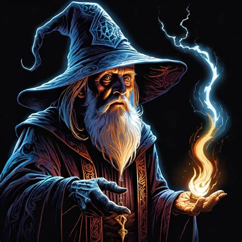 Old Wizard Casting A Spell By Oldredbeard14 On Deviantart