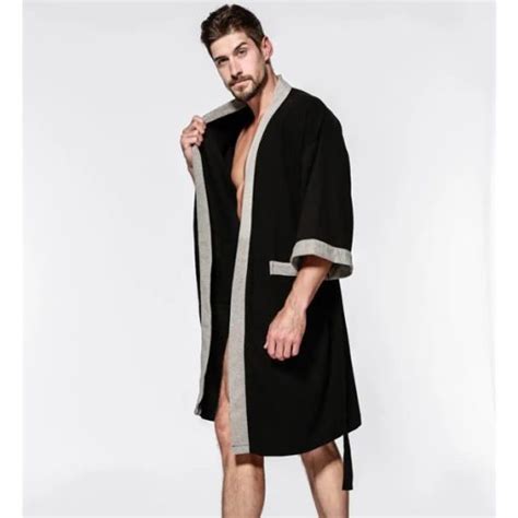 Belle Robe De Chambre En Coton Pour Homme Masculine Et Légère